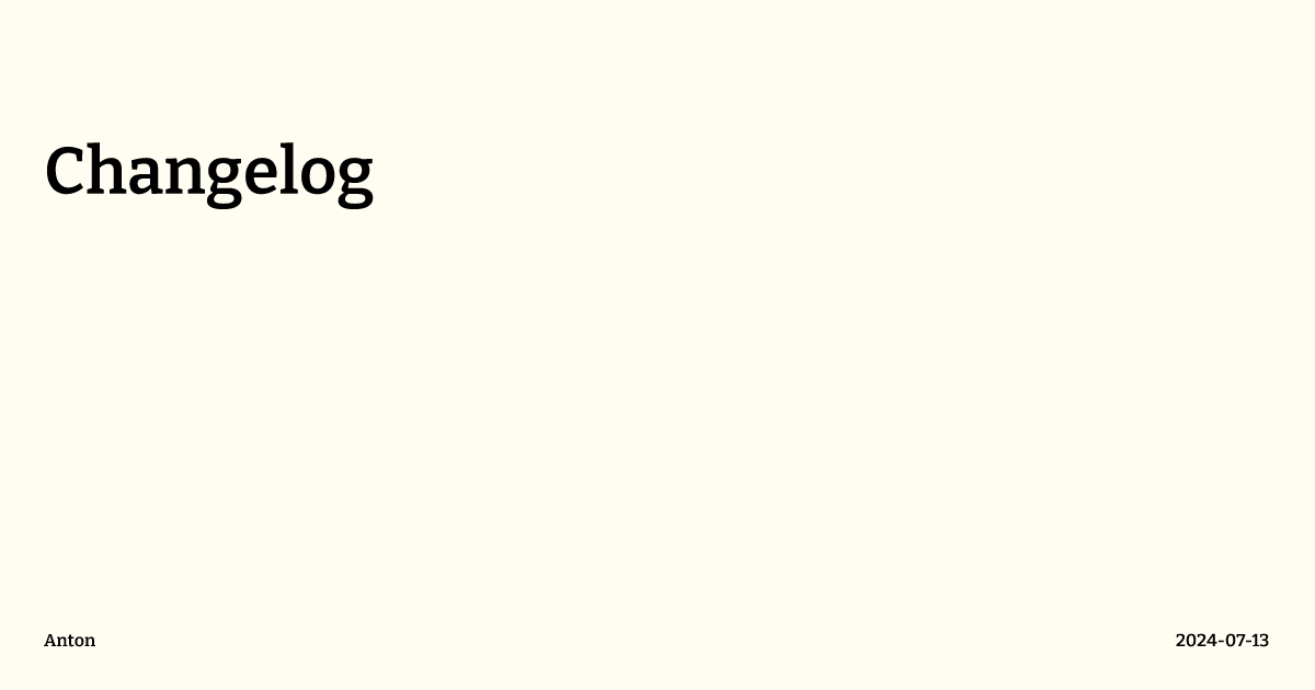 Changelog